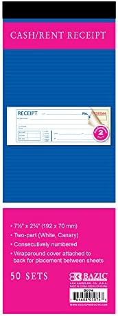 Amazon.com : BAZIC PRODUCTS Receipts Book, Money Cash Rent Receipts for ...