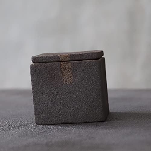 tea canister Black ceramic tea caddies porcelain jars and containers ...