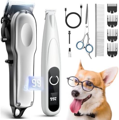 Amazon.com: PAPMINI Dog Grooming Kit with Dog Paw Trimmer for Heavy ...