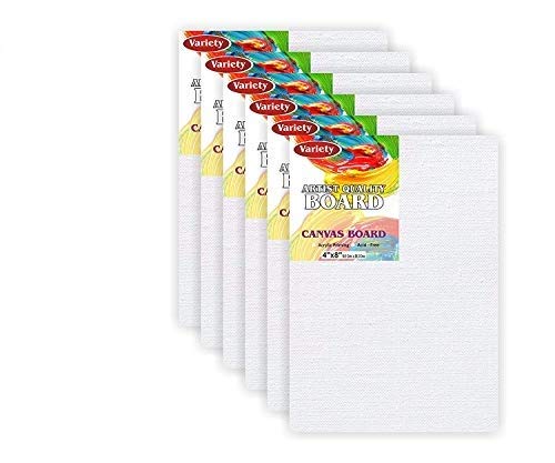 Chrome Cotton Canvas Board for Painting, 4x8 Inches (Pack of 6 ...
