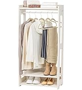 Amazon.com: IRIS USA Small Open Wood Clothing Rack for Small Spaces ...