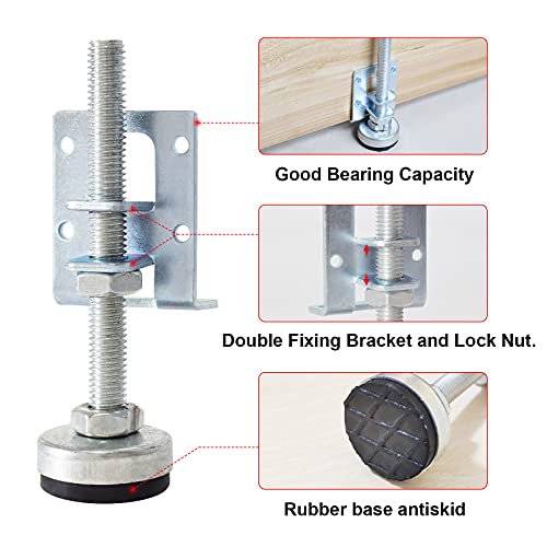 Snapklik.com : 4 Pack Heavy Duty Leveling Feet, Furniture Levelers Leg ...