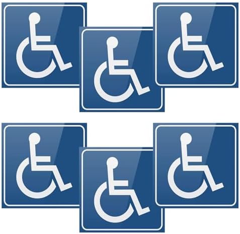 6Pcs Disabled Car Stickers,Blue Disabled Stickers,Highly Adhesive and ...