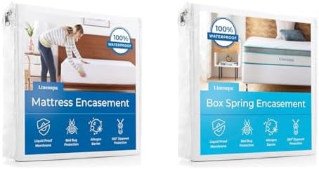 Amazon.com: Linenspa Zippered Mattress Encasement - Waterproof & Bed ...
