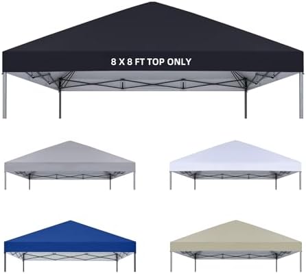 Amazon.com : 8x8 Pop Up Canopy Top Replacement Cover (Top Only) : Patio ...
