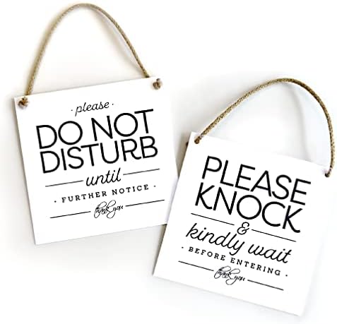 ONE 2-Sided Sign, Knock & Kindly Wait, Please Do Not Disturb ...