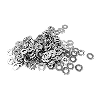 M4 Stainless Steel Flat Washers, 4mm ID, 9mm OD, 0.8mm Thickness, 18-8 ...