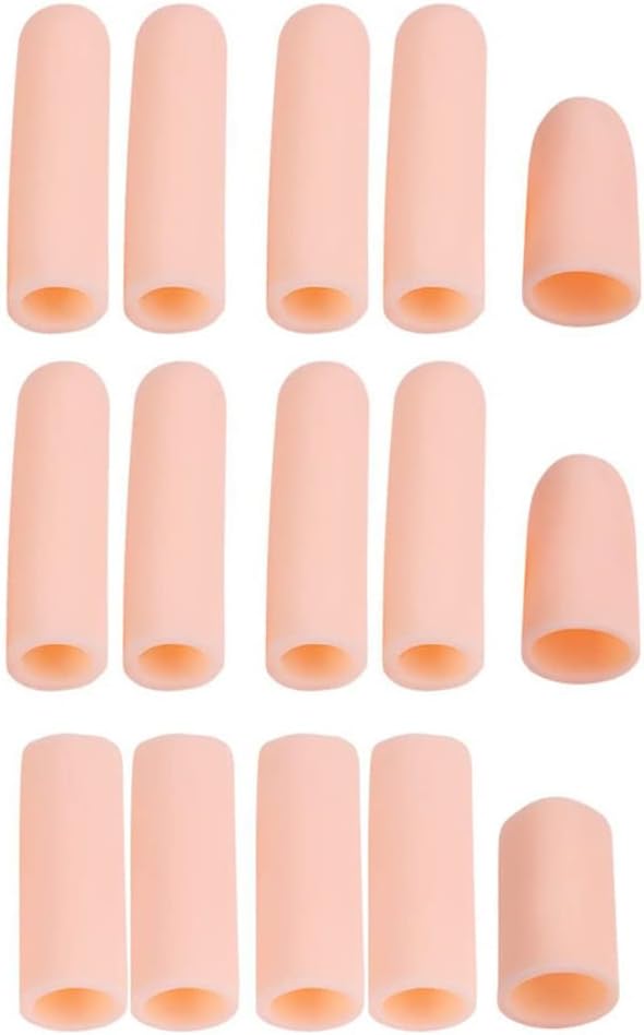 Amazon.com: 15 Pcs Gel Finger Cots, Finger Protector Brace, Silicon ...