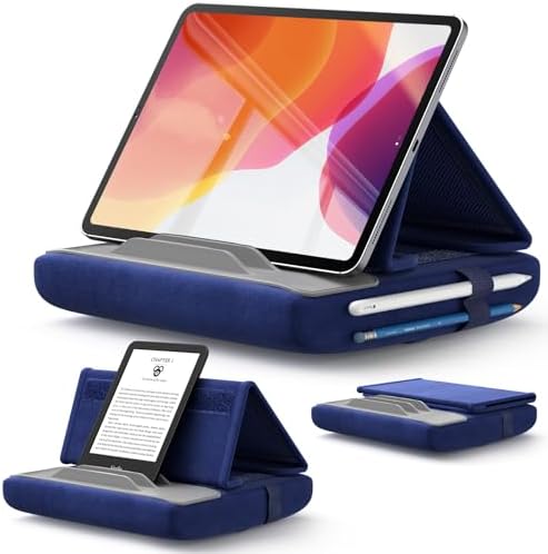 Amazon.com: Ontel Pillow Pad Ultra Multi-Angle Soft Tablet Stand, Blue ...