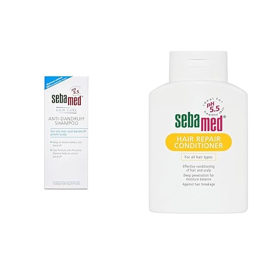 SebaMed Anti Dandruff Shampoo (2 Count) & Hair Repair Conditioner (1 ...