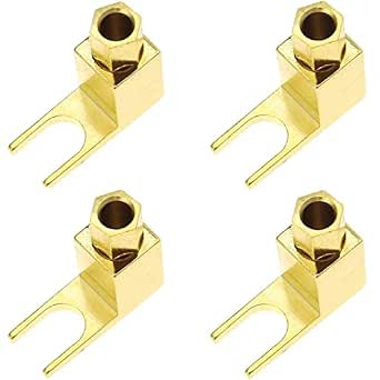 Greluma Speaker Cable Connector, Hi-End Banana to Flat Plug Adapter ...