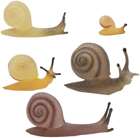 Amazon.com: Rich Boxer 2 Pcs Snail Figurines Snail Model Miniature ...