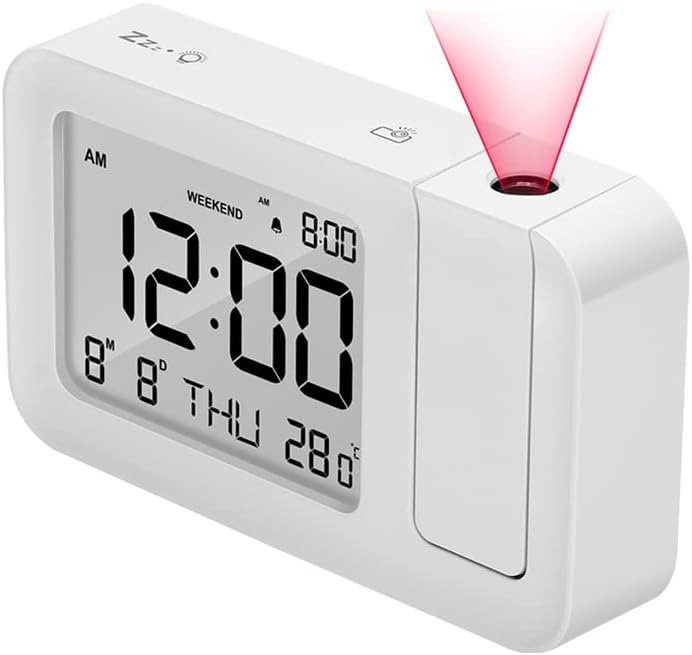 Amazon.com: FAYAIALO Projection Alarm Clock,Digital Clock with ...
