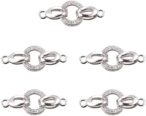 Amazon.com: SEWACC Fold Over Jewelry Clasps 4 Pcs Brass Micro Pave ...