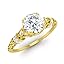 Diamondere Certified Gemstone and Diamond Engagement Ring in 9ct Yellow ...