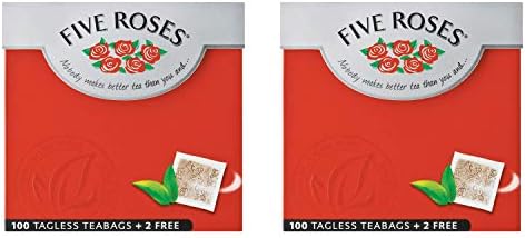 Amazon.com : Five Roses Tea, 100 Tagless Teabags Pack of 2 : Grocery ...