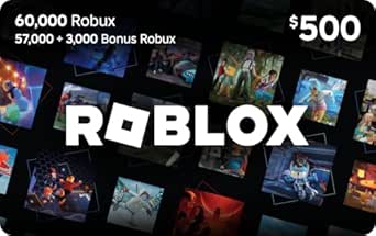 Amazon.com: Roblox Digital Gift Card - 60,000 Robux [Includes Exclusive ...