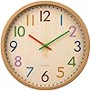 Amazon.com: bakbrand Kids Wall Clock Silent Non-Ticking Colorful ...