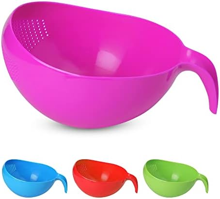 KSJONE Heavy Duty Rice Washer Strainer Colander Washing Bowl with ...