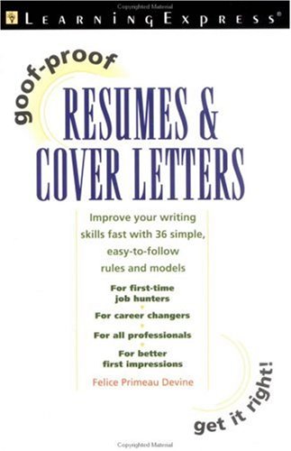 Goof-Proof Resumes and Cover Letters: Amazon.co.uk: LearningExpress ...