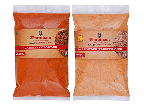 Amrutham Masala Combo (VANGIBATH Powder 200g and DAL Powder PARUPPU ...