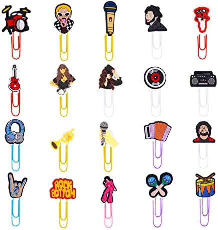 Amazon.com: Cute Bookmarks Cartoon Bulk Paperclips - 20 Pcs Singer ...