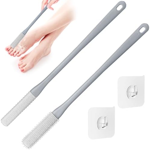 Amazon.com : 2 Pack Toe Cleaning Brush,15.7" Long Handle Silicone Foot ...