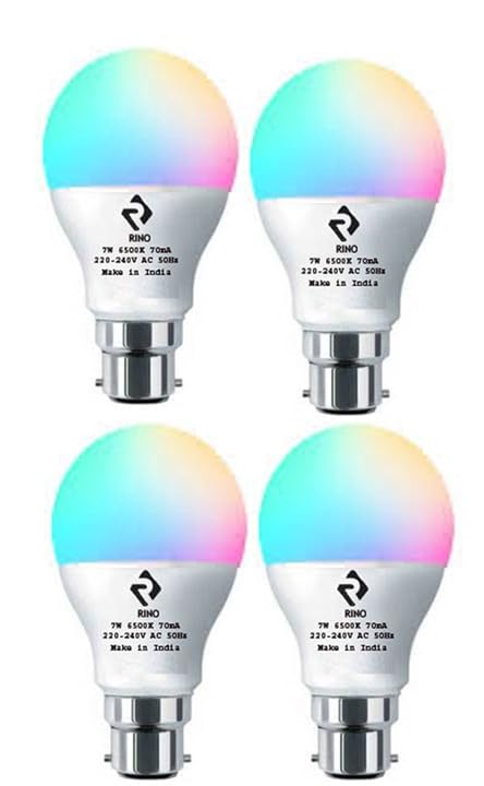 Buy Rino Led Lighting Multicolour 7 Watt Smart 7-in-1 Lighting Bulb Set ...