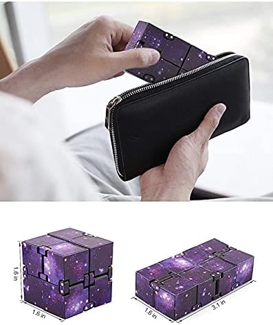 Rmeet Infinity Cube,Plastic Fidget Toy Aluminum Mini Finger Toys Handy ...