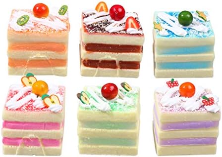 BestAlice 6 Pcs Fake Cake For Display, Faux Slice Cake Artificial Slice ...
