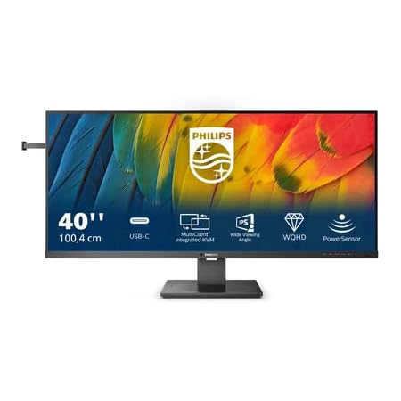 Philips 40B1U5600-40 Inch Wqhd Monitor, 120Hz, Ips, 4Ms, Usb-C Pd 100W ...