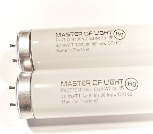 F40CW (2 Pack) 4ft Fluorescent Tube Light Bulb 40W 40 Watt T12 Cool ...