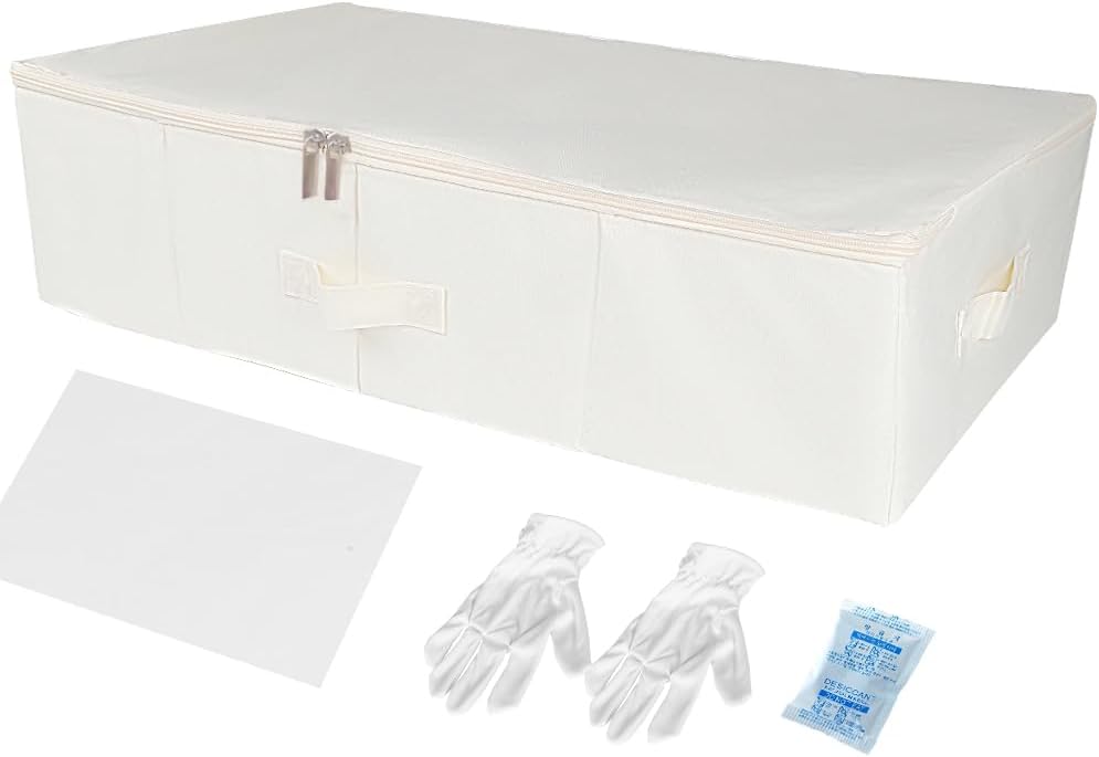 Amazon.com: Phaicoilo Large Wedding Dress Storage Box - Beige ...