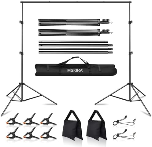 Amazon.com : Backdrop Stand 10x7.5ft (WxH), Photo Backdrop Stand for ...