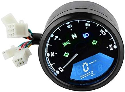 Amazon.com: SAMDO Upgraded Universal Motorcycle Speedometer 12000 RPM ...