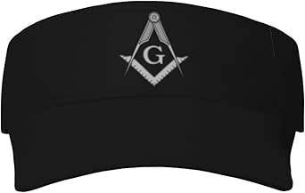 Masonic Square & Compasses Symbol Sport Sun Visor Hats Empty Top ...