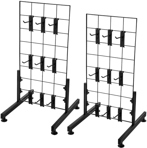 Amazon.com: Menkxi 2 Pcs Black Gridwall Countertop Display Tabletop ...