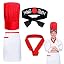 Amazon.com: Keymall Hibachi Chef Hat Teppanyaki Tall Cap with Hachimaki ...