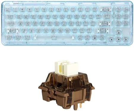 Amazon.com: YUNZII X71 Transparent Mechanical Keyboard(Crystal Ice ...