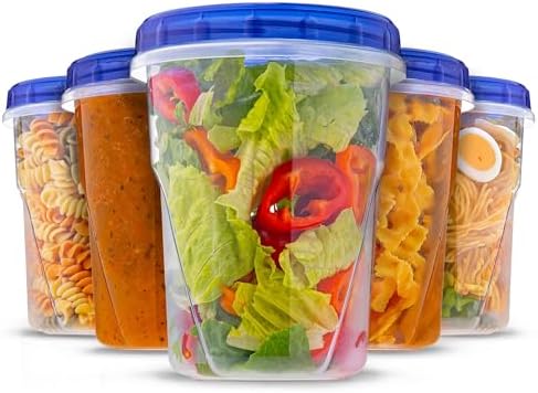 XpressPak Plastic Soup Containers Freezing, Microwave Safe - (946 ml ...