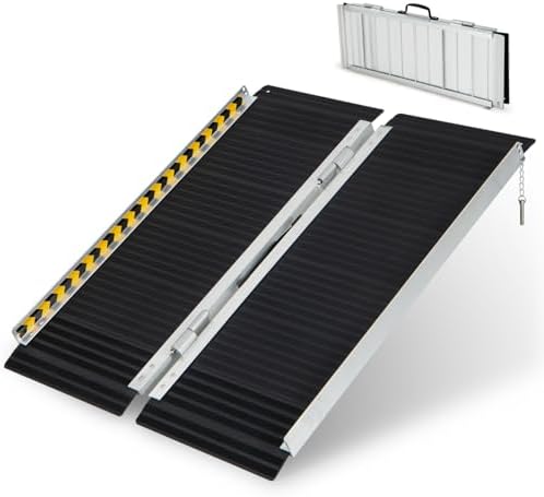 COSTWAY 3FT/4FT/5FT/6FT Wheelchair Ramp, Folding Portable Aluminum Ramp ...