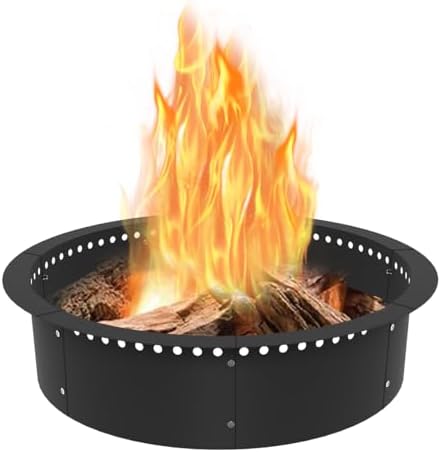 Amazon.com : BIRDROCK HOME Fire Pit Ring - Inner Fire Ring Insert ...