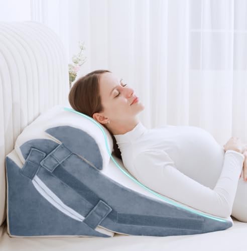 Amazon.com: Wedge Pillow for Sleeping, Orthopedic Bed Wedge Pillow Set ...