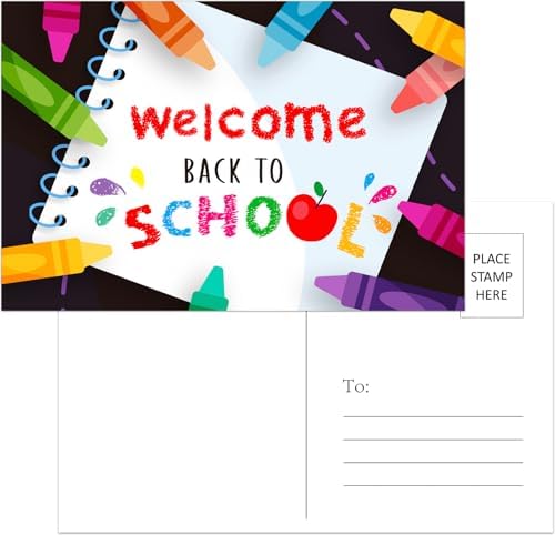 Amazon.com : Confetti Welcome to Our Class Postcard 30Pcs Back to ...