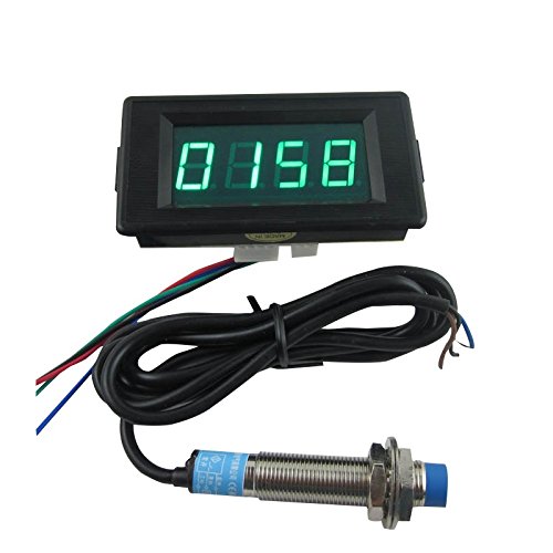 DIGITEN DC12V 4 Digital Green LED Counter Meter Plus Minus+Proximity ...