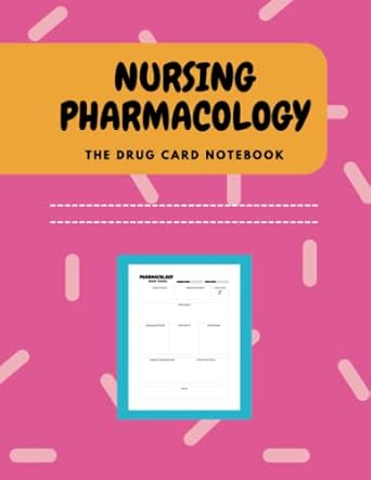 Nursing Pharmacology Notebook, Blank Medication Template, Drug Card ...