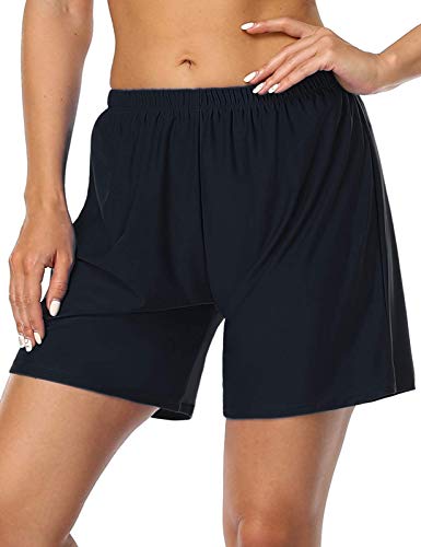 Hilor Women's Boy Leg Swim Bottom UPF 50+ Board Shorts Boyshorts Swim ...