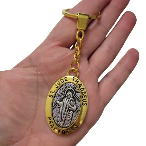 Saint Jude Thaddeus Keychain, San Judas Tadeo, Religious icon, Catholic ...
