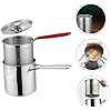Amazon.com: UPKOCH 1 Set Stainless Steel Fryer Mini Wok Deep Fryer for ...