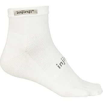 Buy injinji Run Lightweight Coolmax Mini-Crew Toe Sock White, XL Online ...